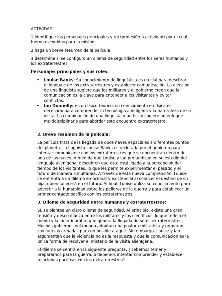 The Arrival | PDF | Lingüística | Conocimiento