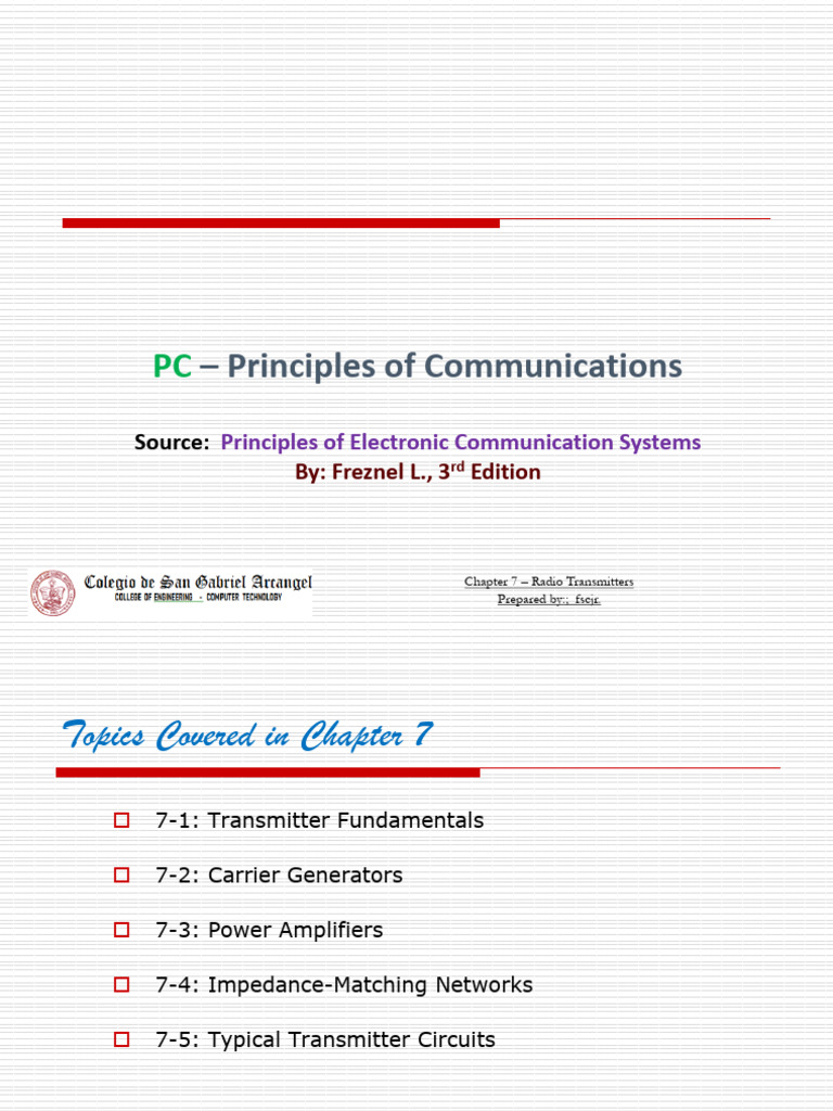 Radio Transmitter Fundamentals | PDF | Amplifier | Electronic Oscillator