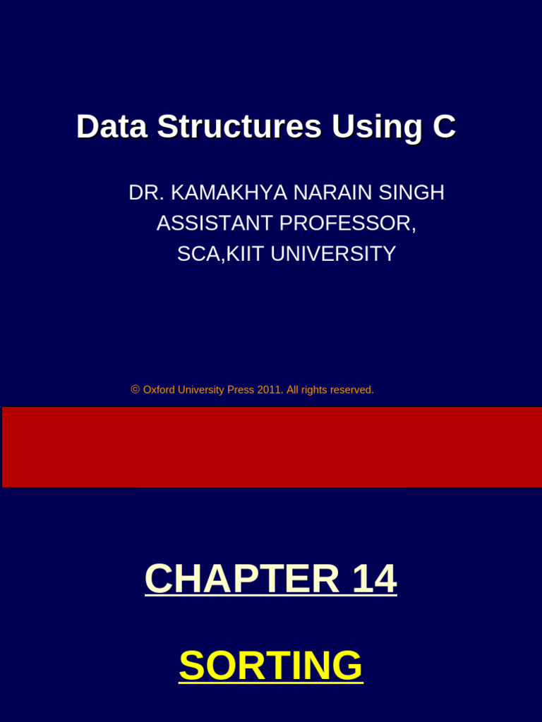 358 33 Powerpoint-Slides 14-Sorting Chapter-14 | PDF | Time Complexity | Algorithms