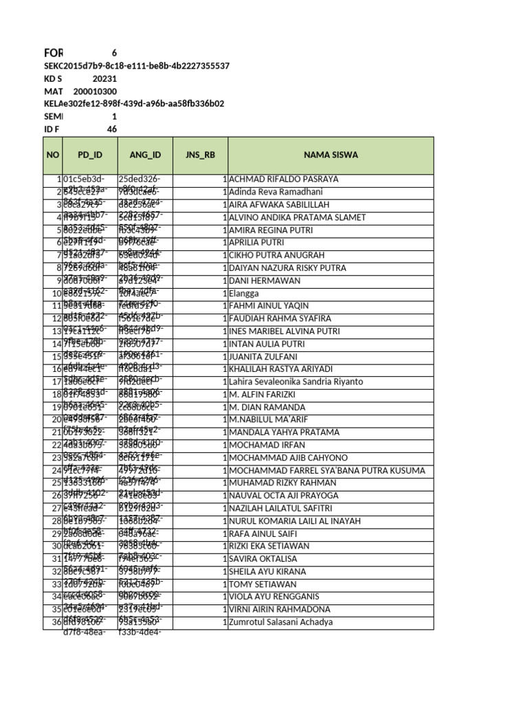 NIL - RAPOR - 20231 - 200010300 - Kelas 7G | PDF