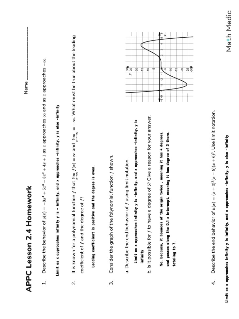 Ap Precalc - 2.4HW | PDF
