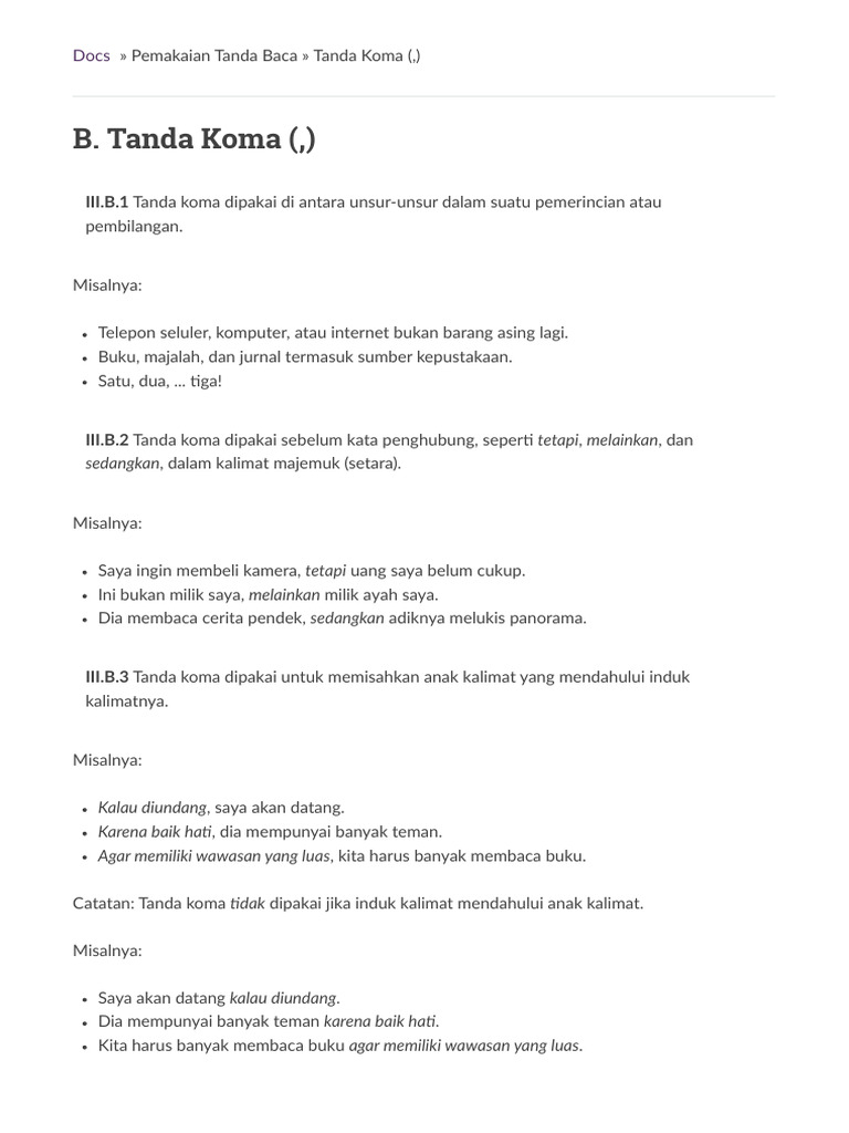 Tanda Koma | PDF