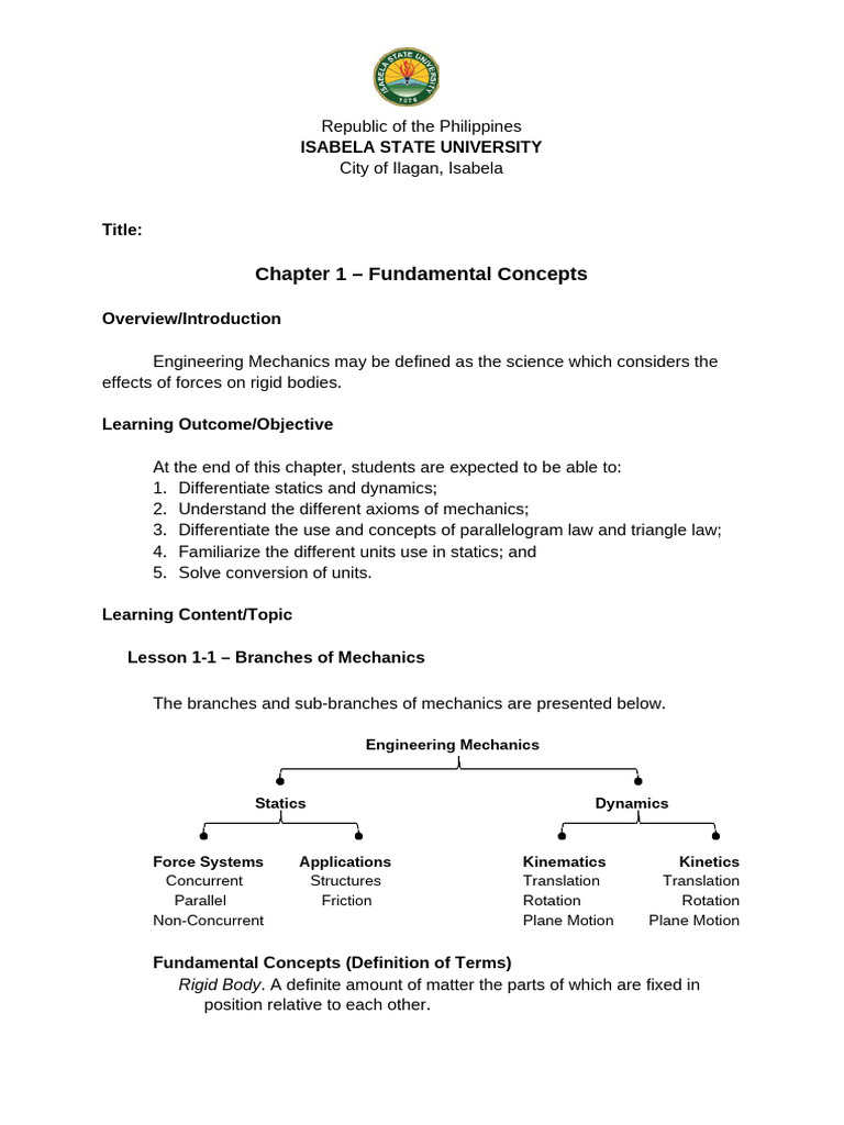Fundamentals of Engineering Mechanics | PDF | Force | Classical Mechanics
