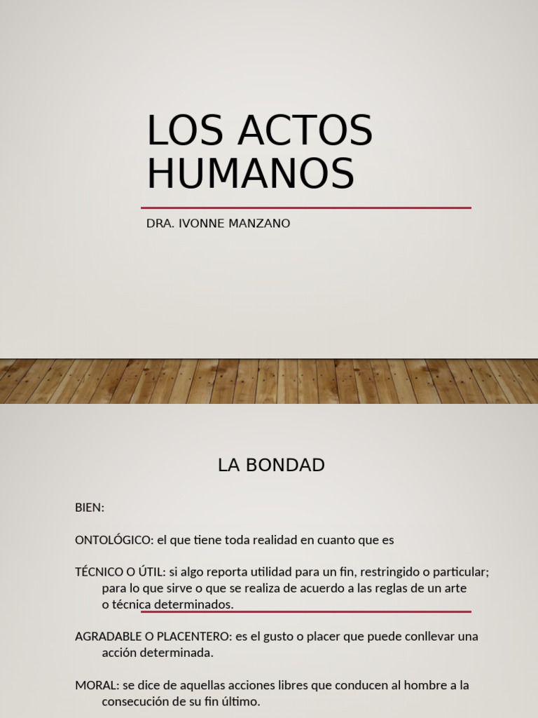 Actos Humanos: Moralidad y Bondad | PDF | Mal | Moralidad