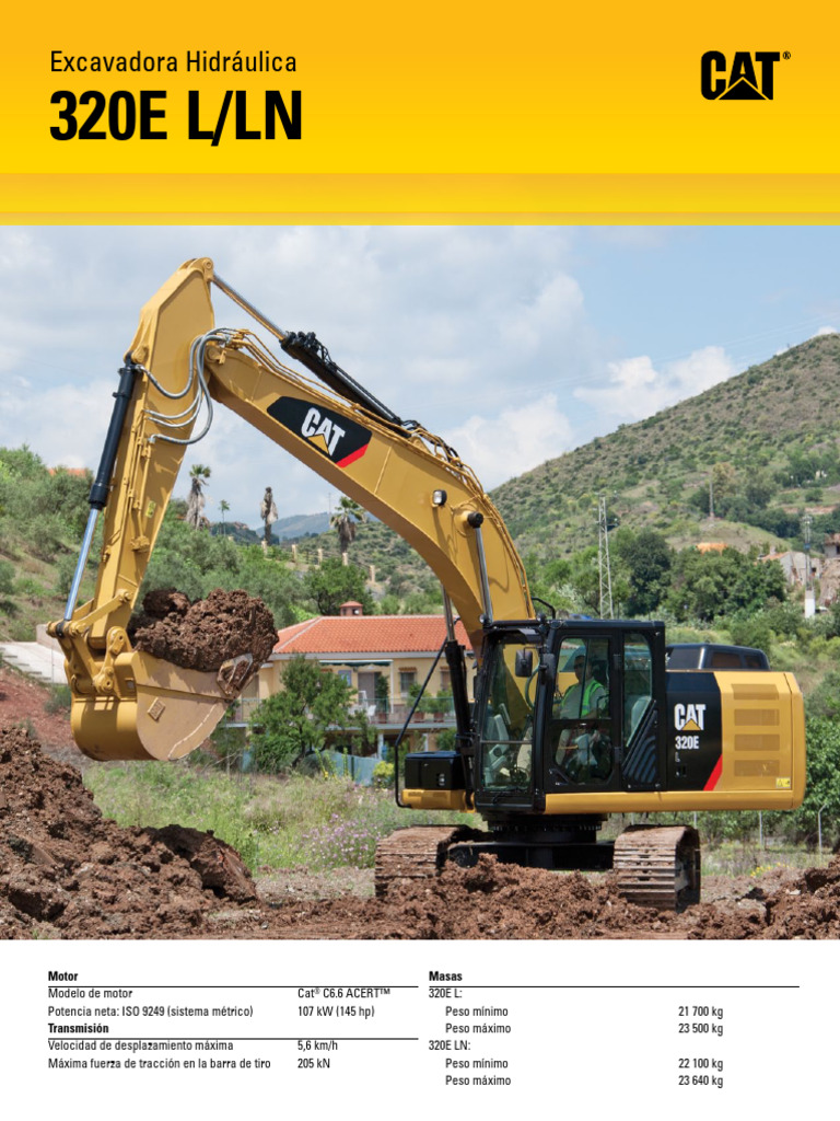 Excavadora Cat 320e LN | PDF | Biodiésel | Filtración