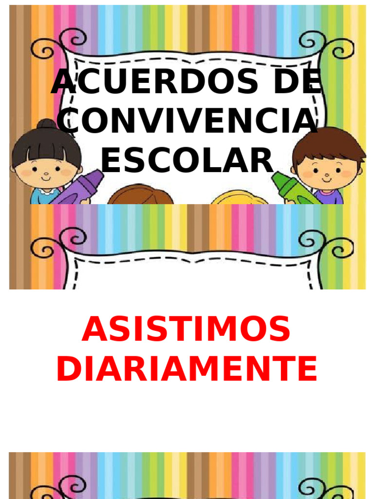 Acuerdos de Convivencia Escolar | PDF