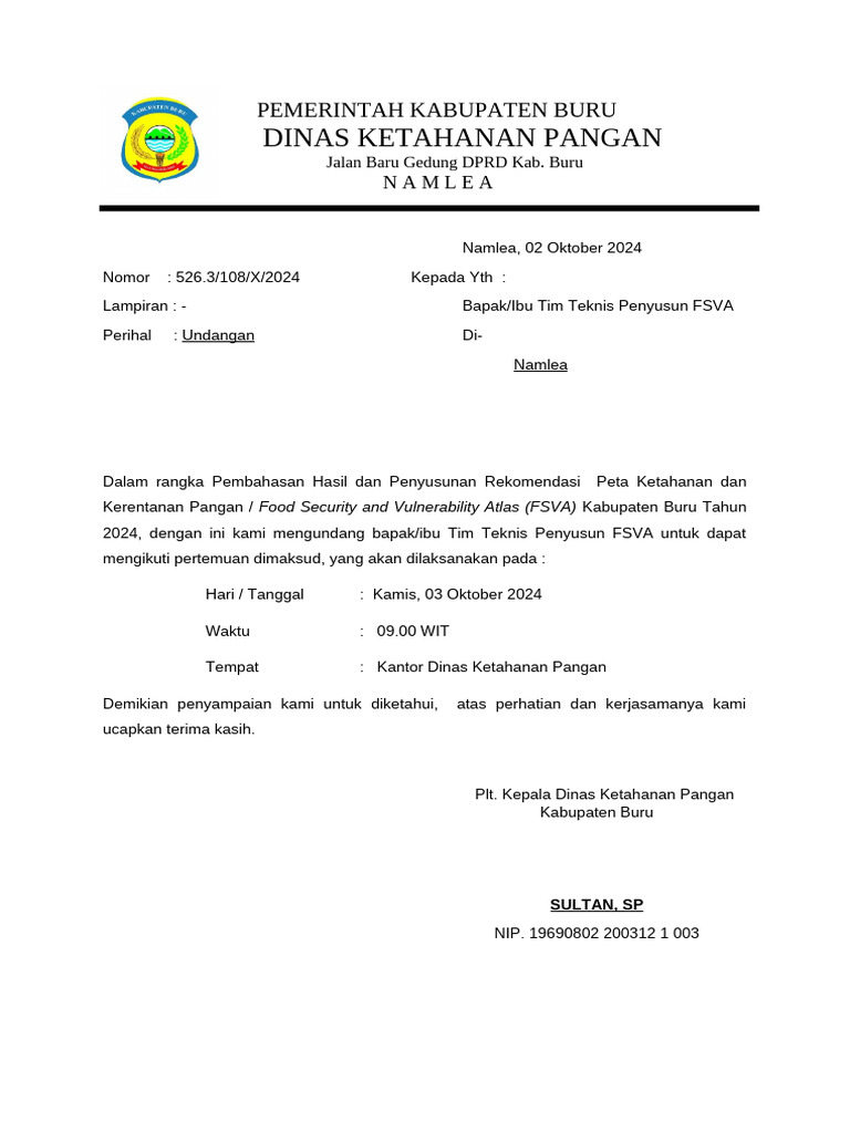 Undangan FSVA 2024 | PDF