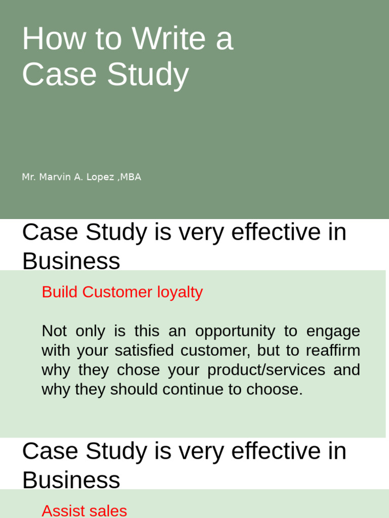How To Create A Case Study | PDF