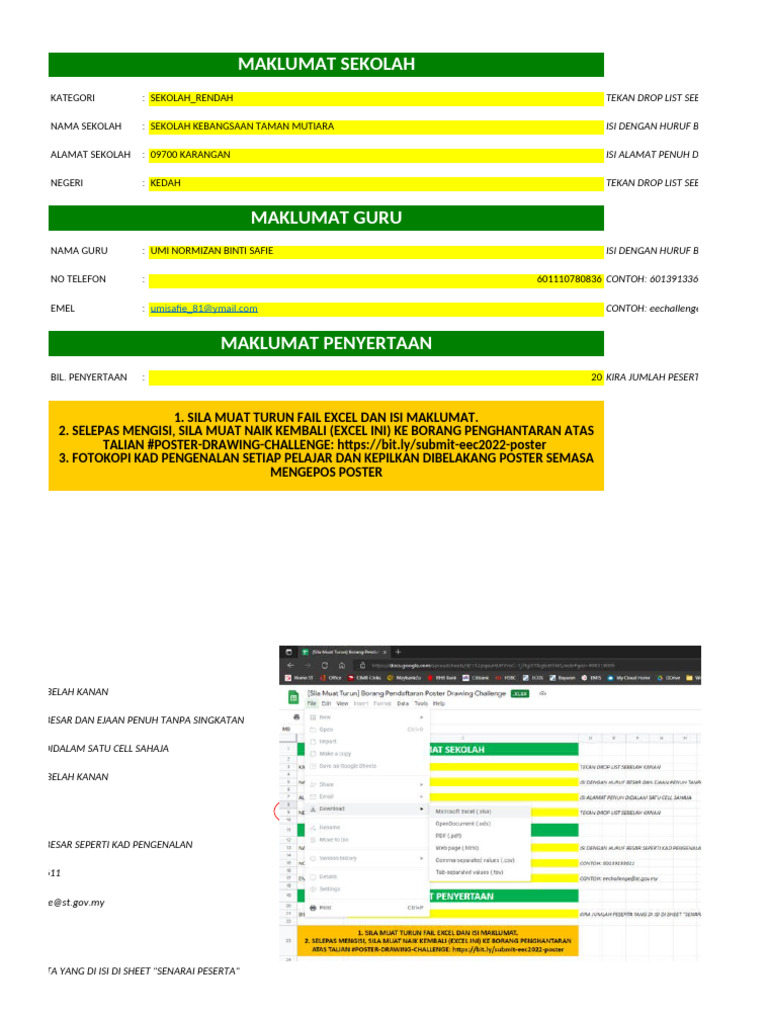 Borang Pendaftaran Poster | PDF
