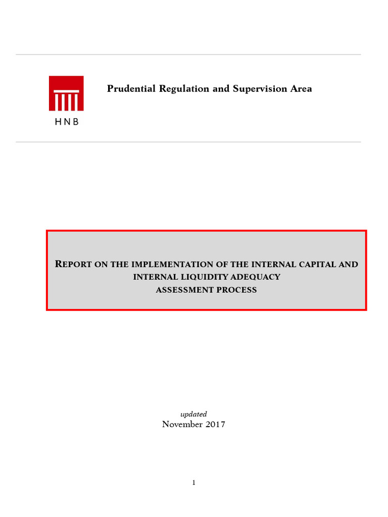 E Report ICAAP ILAAP - 2018 | PDF | Capital Requirement | Risk