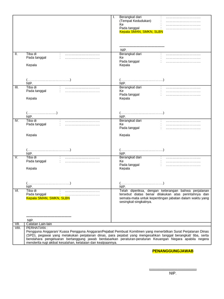 Sppd Lembar 2-2025 Bosp | PDF