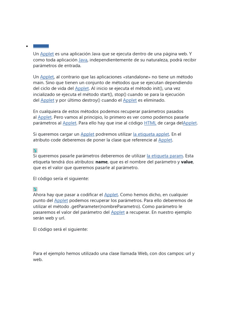 Pasar Parámetros A Un Applet | PDF