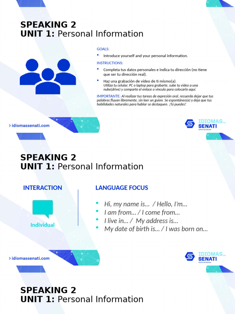 Speaking Task 2 - Basic 01 | PDF