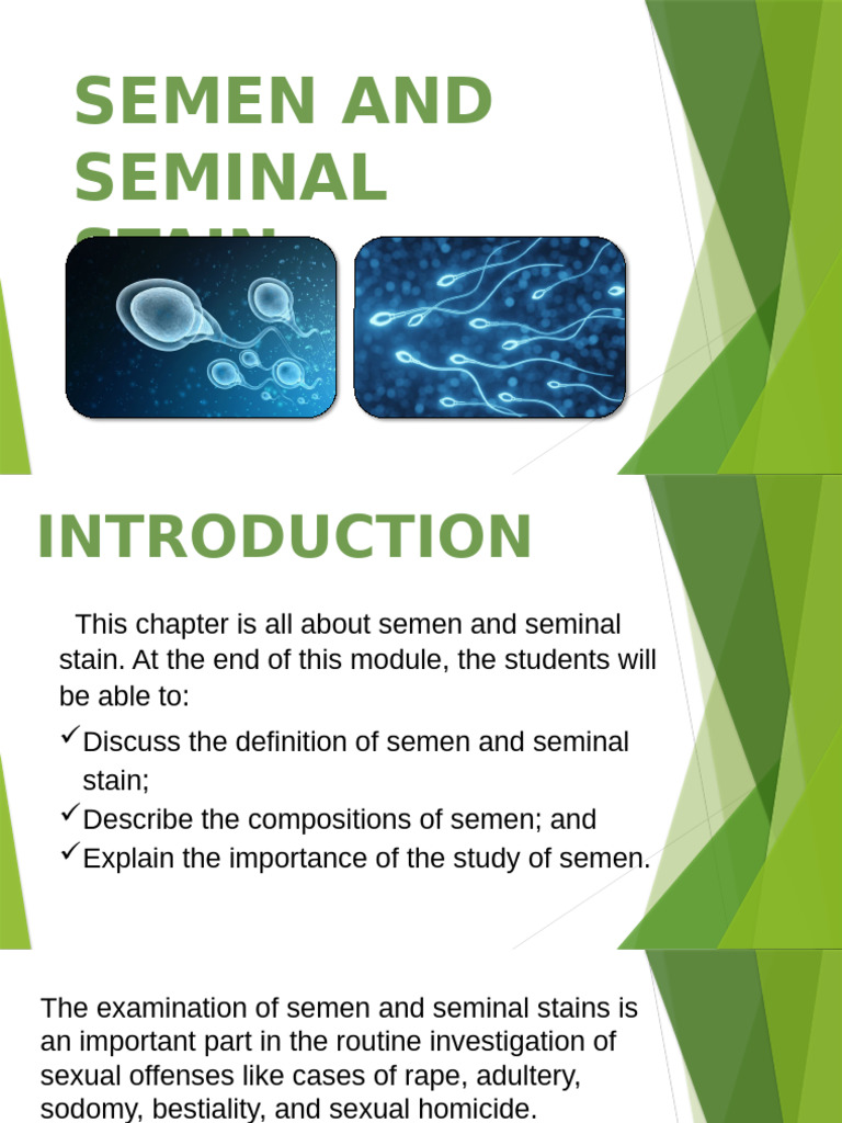 Semen and Seminal Analysis | PDF | Semen | Staining