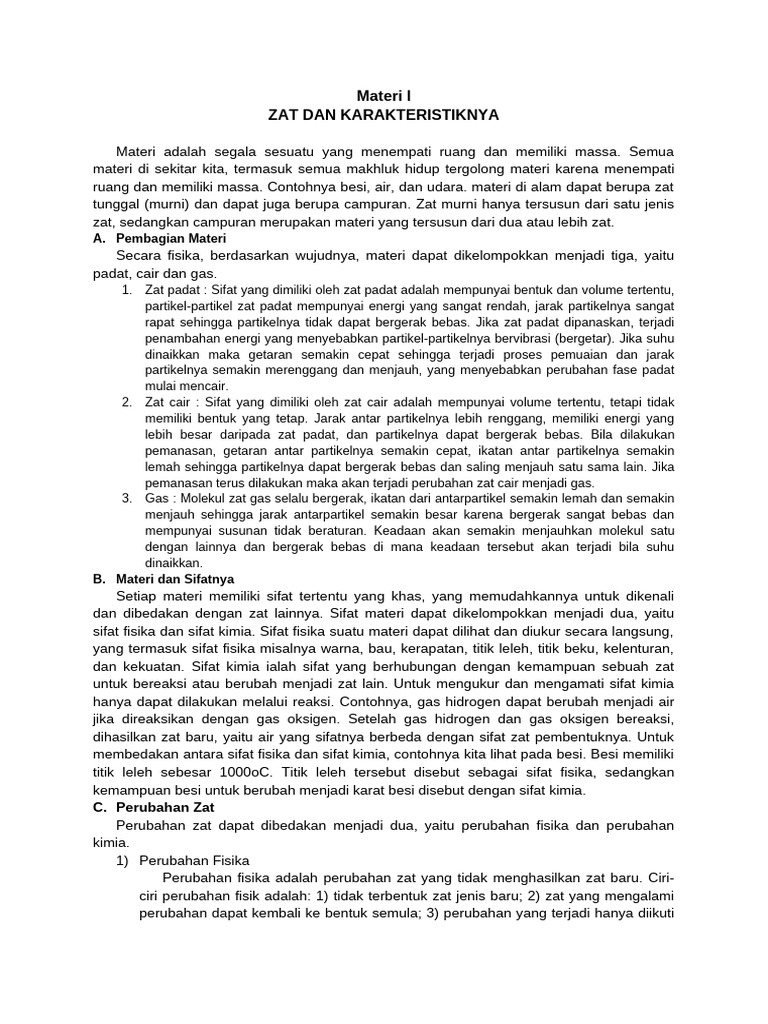 Contoh Larutan Jenuh dalam Materi Zat | PDF