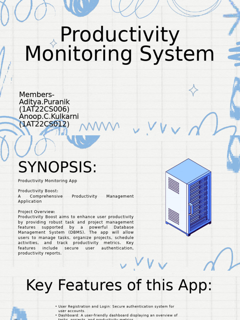 DBMS Project - Productivity Monitoring App | PDF | Databases | Mobile App