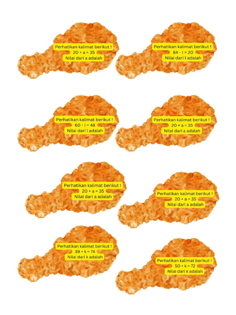 Matematika LKPD Ayam & Ikan | PDF