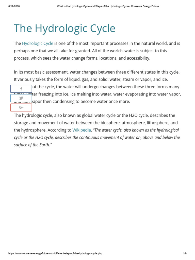What Is The Hydrologic Cycle and Steps of The Hydrologic Cycle ...