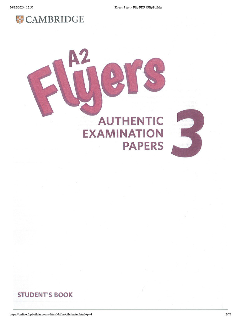 Flyers 3 Test | PDF