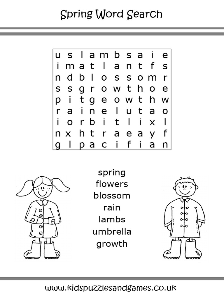 Spring Word Search Easy 1 | PDF