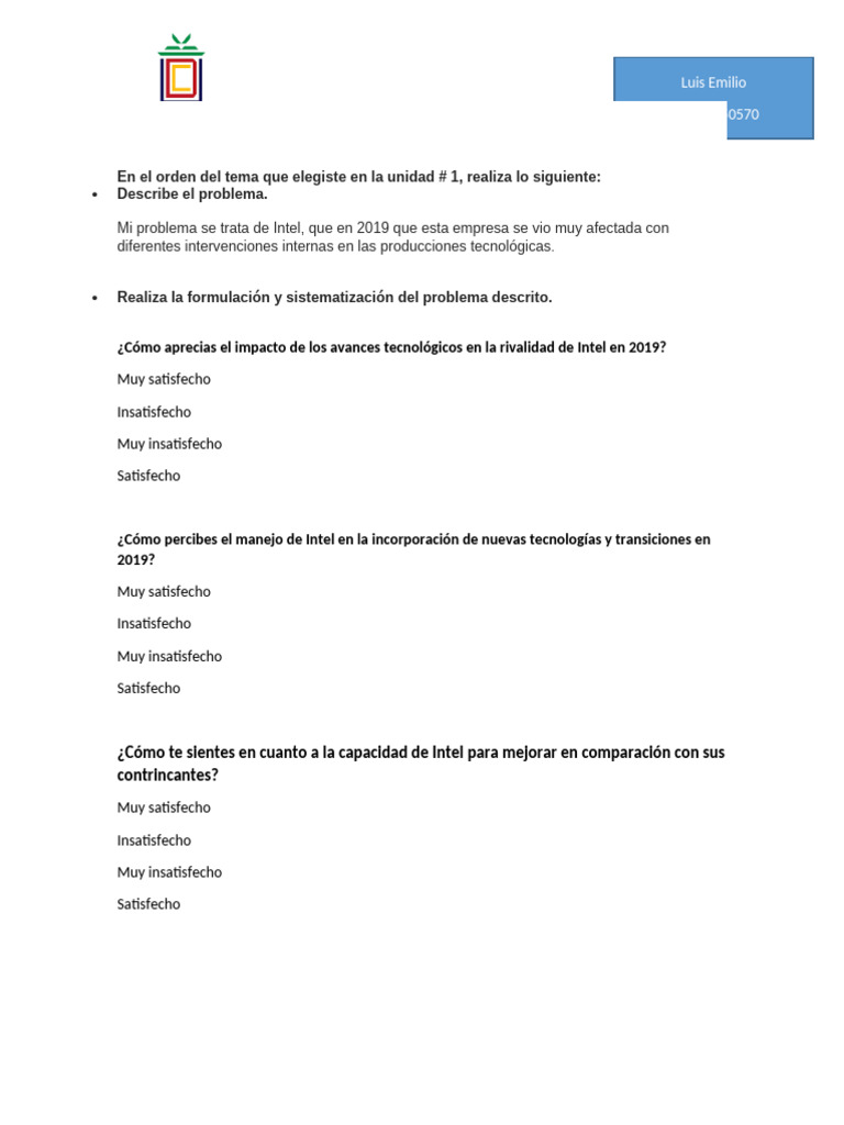 En El Orden Del Tema Que Elegiste en La Unidad | PDF