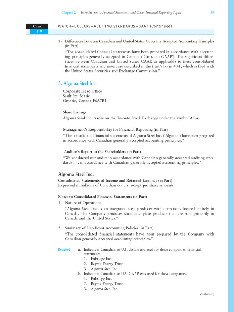Canadian vs. U.S. GAAP Overview | PDF | Financial Statement | Accounting