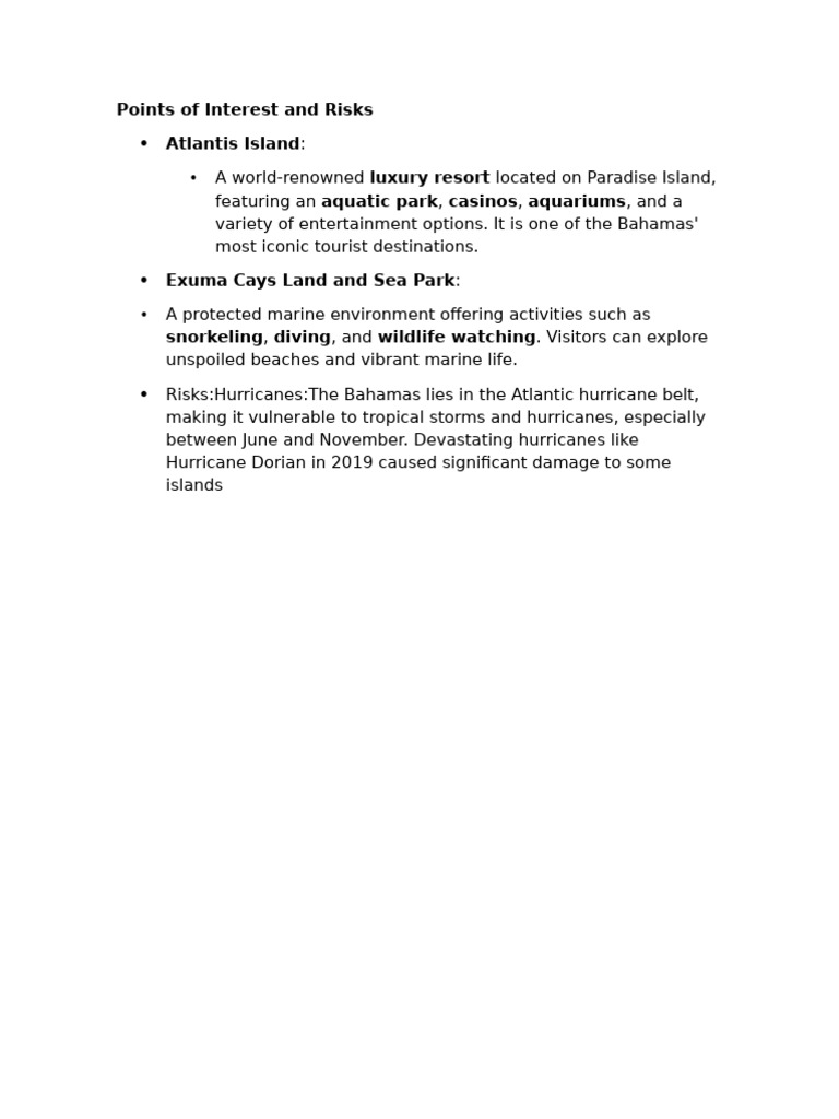 Points of Interest and Risks | PDF