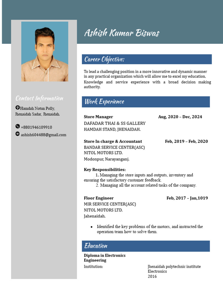 CV -Ashish Kumar Biswas.docx | PDF | Cognition | Cognitive Science