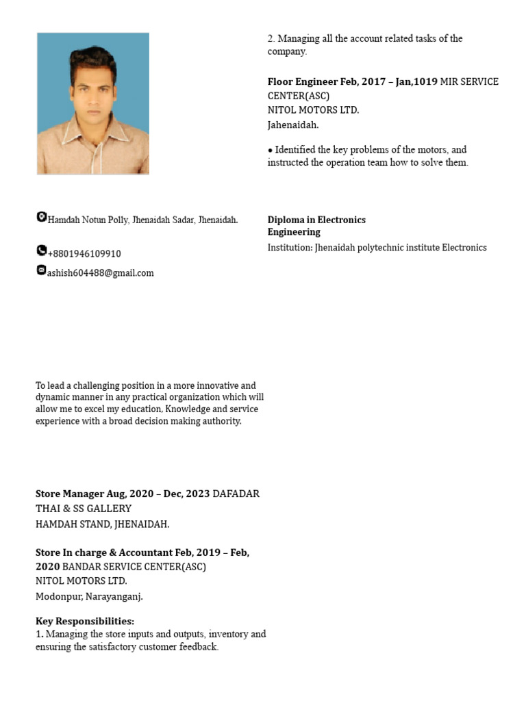 CV -Ashish Kumar Biswas.docx (1) | PDF | Cognitive Science | Cognition