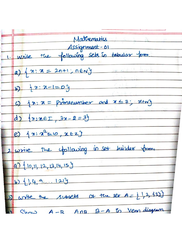 Maths Assignment-1-G11 | PDF
