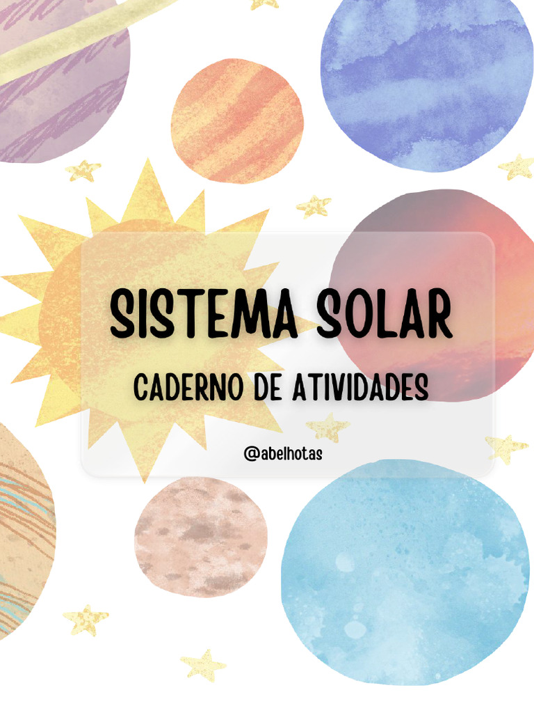 Sistema Solar Caderno de Atividades - Abelhotas | PDF | Planetas ...