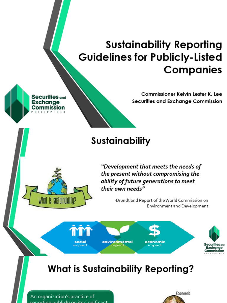 Sustainability Reporting Guide for PLCs | PDF | Sustainability | Economies