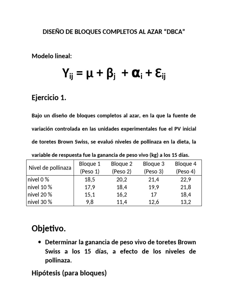 AVANCE 18 ABRIL 2024_DISEÑO DE BLOQUES COMPLETOS AL AZAR | PDF | Análisis de variación ...