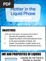 Lesson 3 Properties of Liquid and IMF | PDF | Liquids | Evaporation