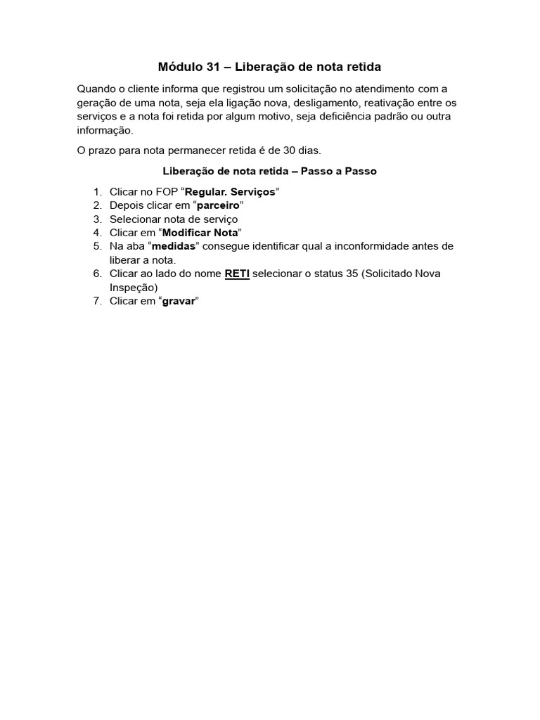 Modulo 31 - Resumo | PDF