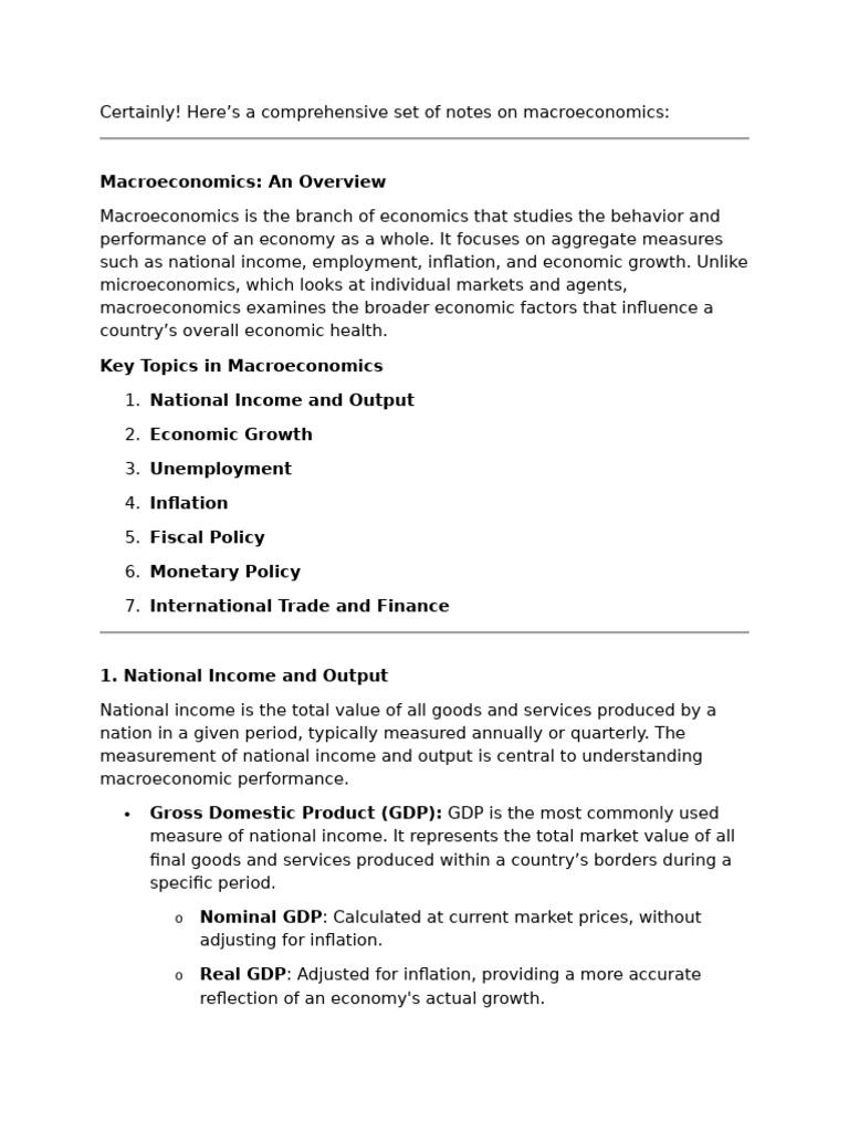macro econ | PDF | Inflation | Fiscal Policy