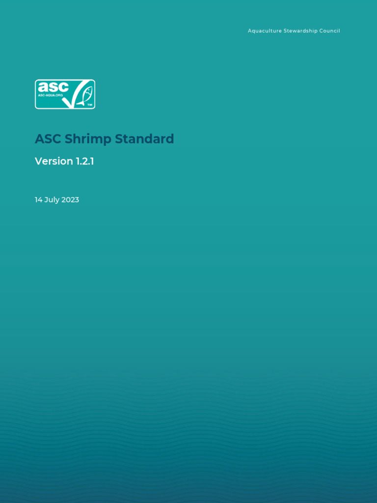 ASC Shrimp Standard Overview 2023 | PDF | Wetland | Biodiversity