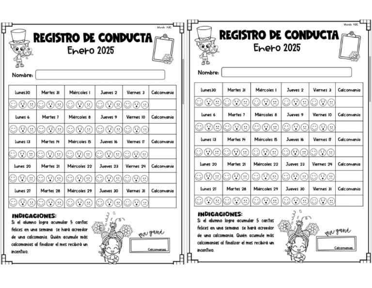 Registro de Conducta Enero | PDF