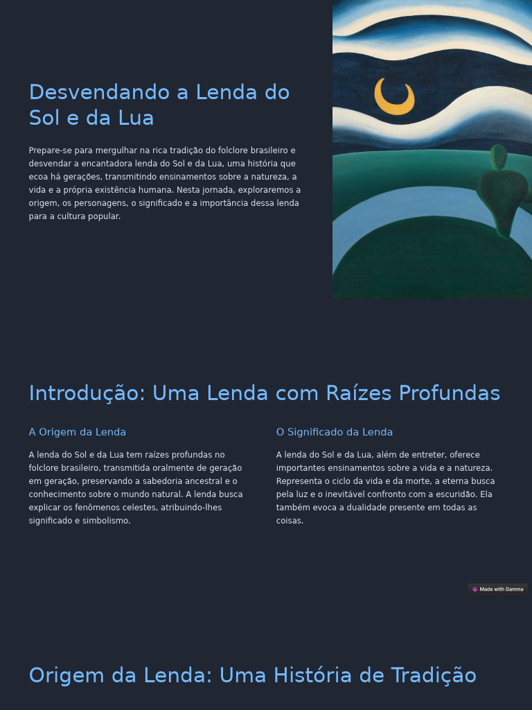 Desvendando a Lenda Do Sol e Da Lua | PDF | Lua | Lendas