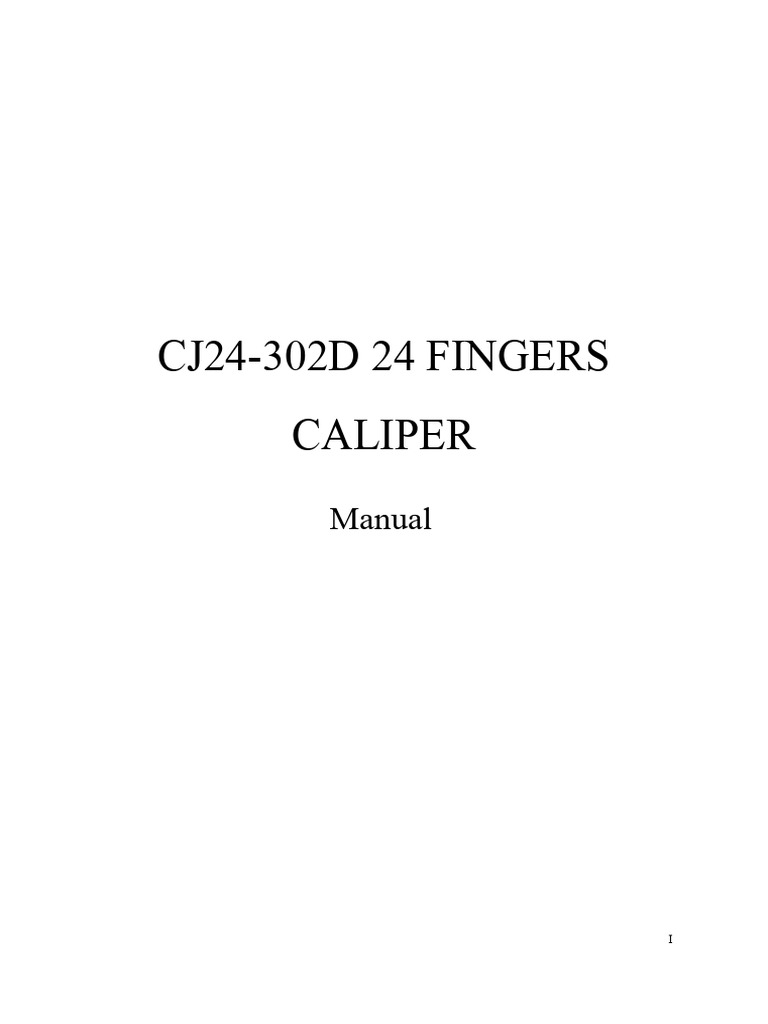 Manual CJ24-302D 24 Fingers Caliper | PDF | Computer Engineering ...