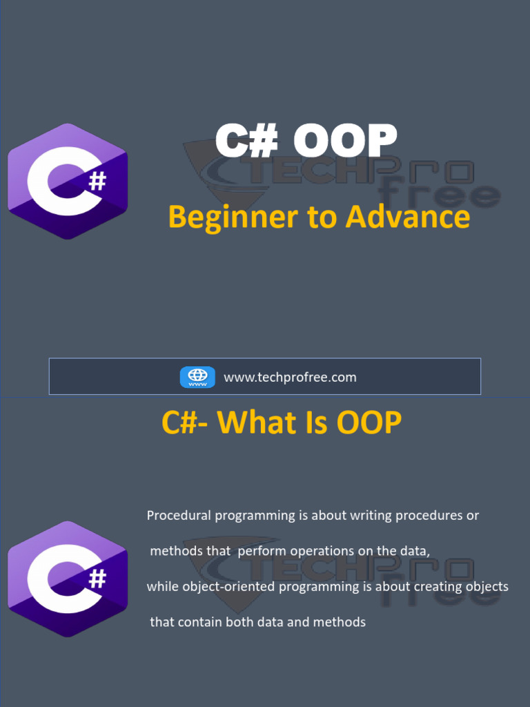 Oop Book Free | PDF | Class (Computer Programming) | C Sharp (Programming Language)