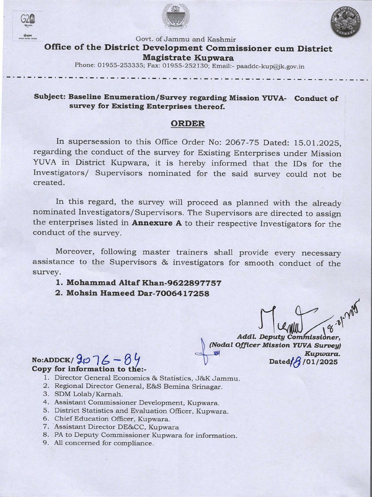 Mission YUVA Enterprises Kupwara District | PDF