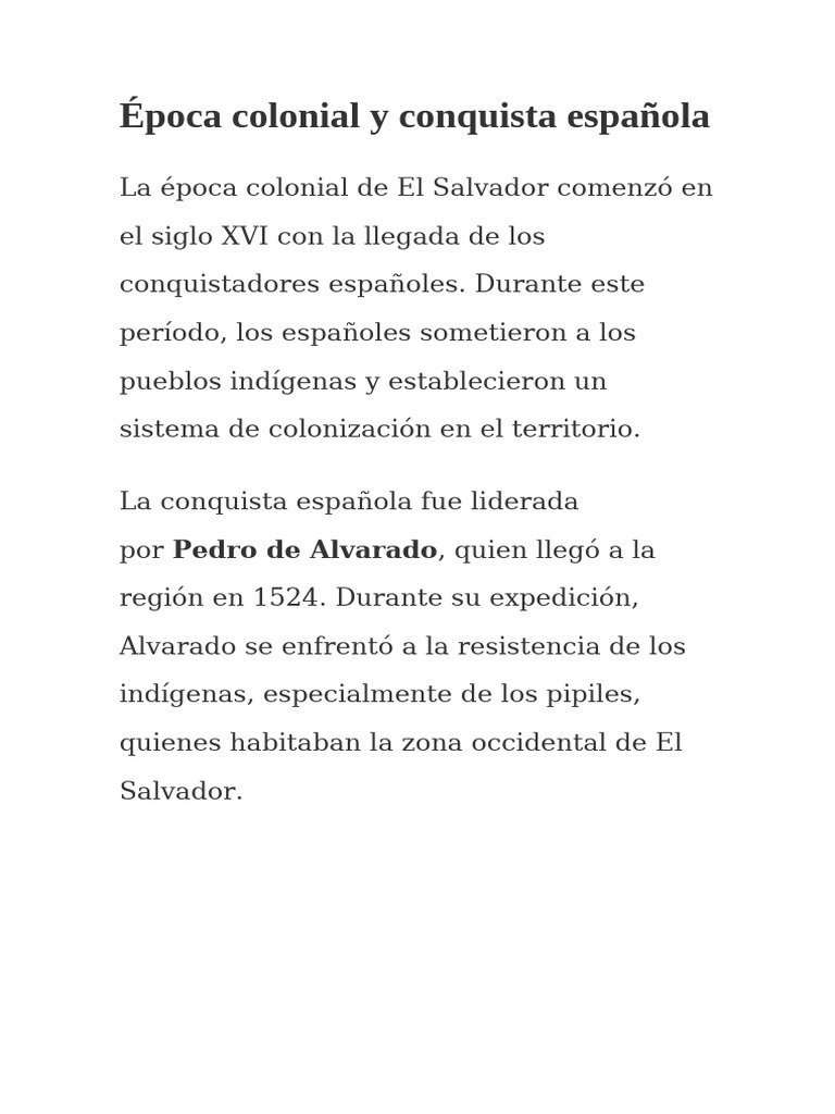 Época Colonial y Conquista Española | PDF