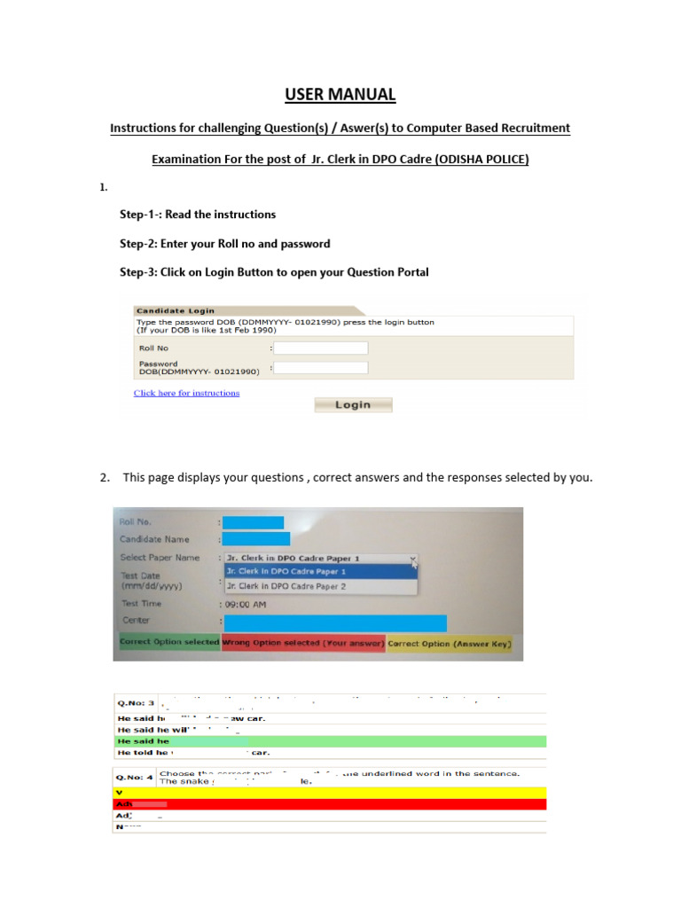 ODIPoliceClerkIns Newone | PDF