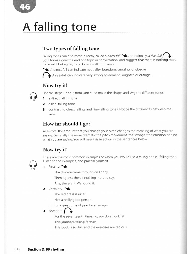 Work On Your Accent Pdf-A Falling Tone | PDF