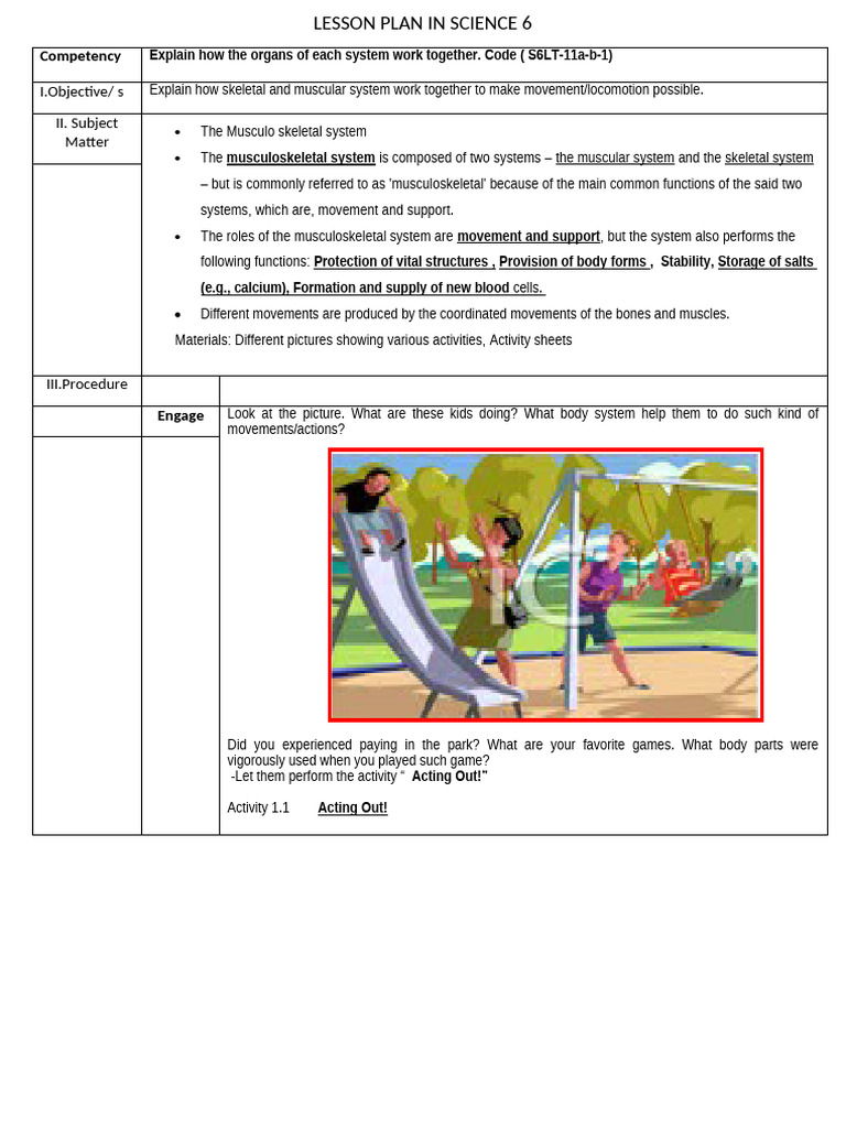 Science 6 - q2-Lp#4 | PDF | Human Musculoskeletal System ...