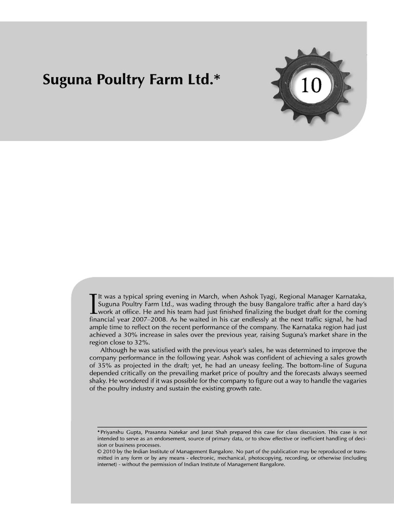 Case 5 - Suguna Poultry Farm LTD | PDF