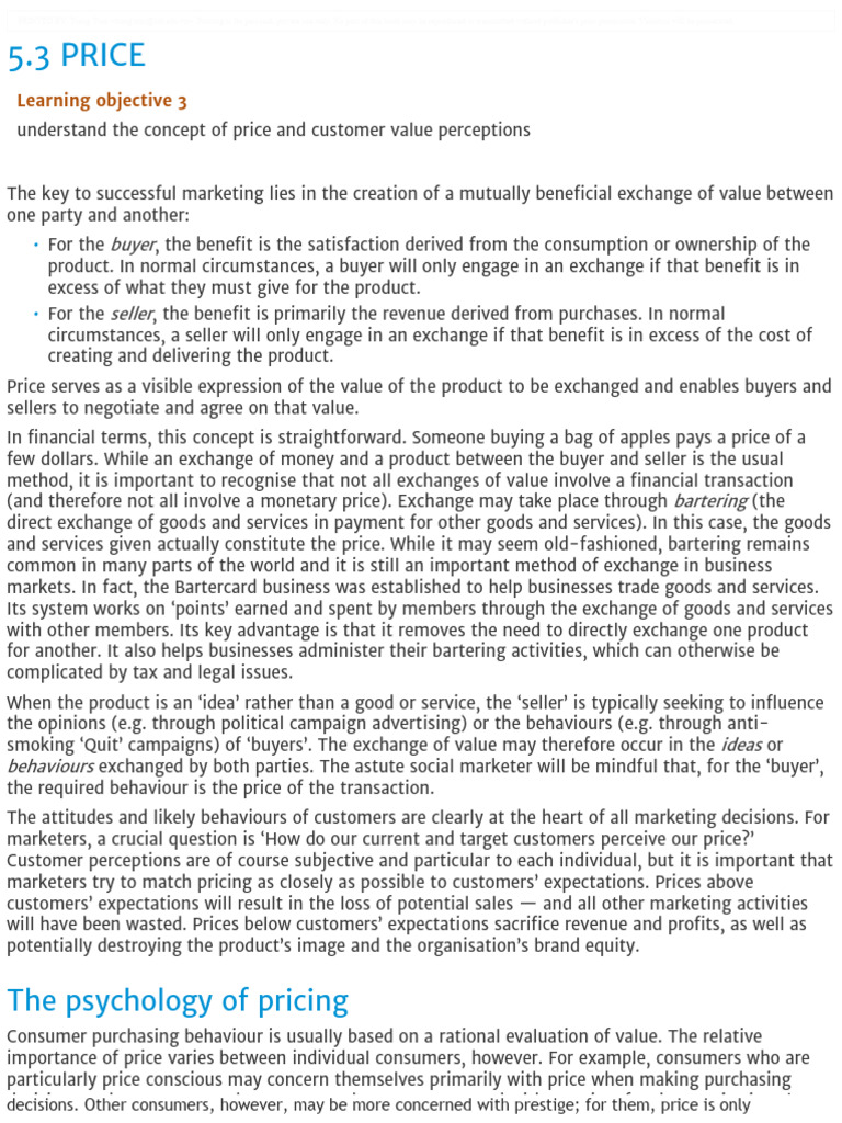 Price strategy | PDF | Prices | Pricing