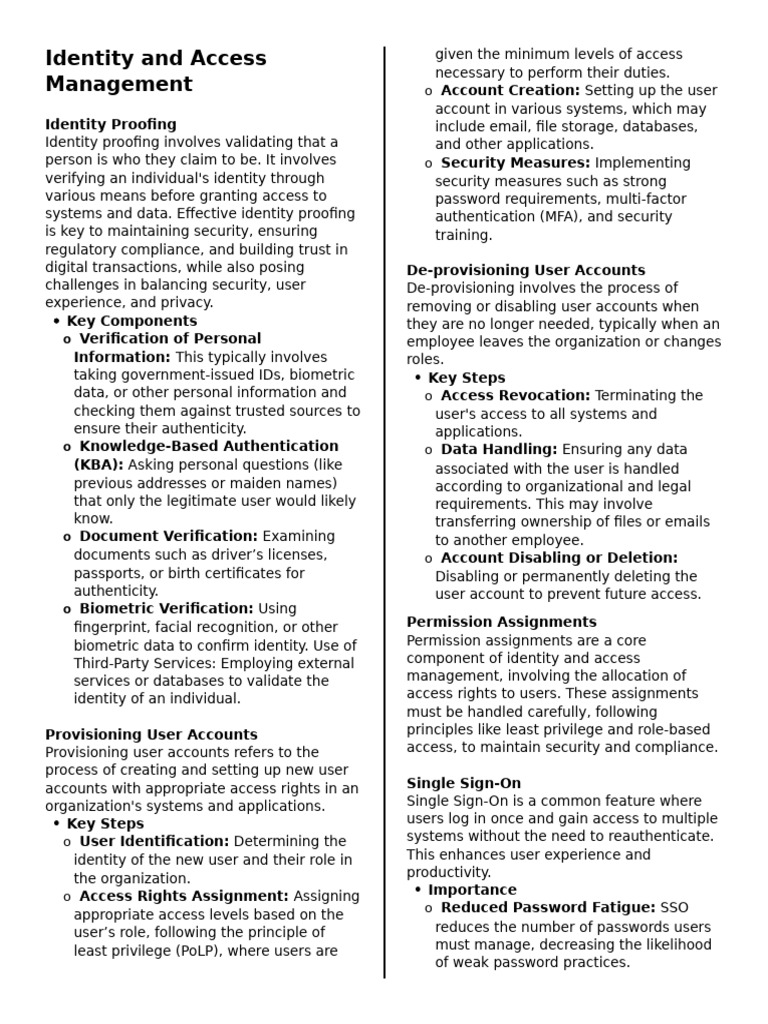 Identity and Access Management | PDF | Password | Authentication