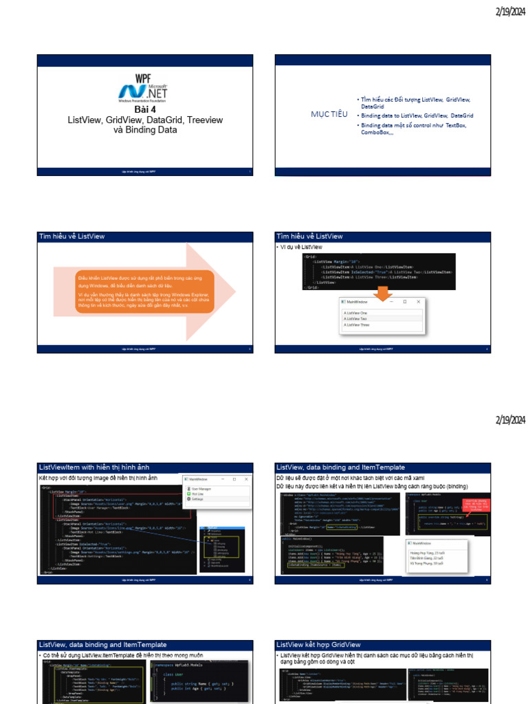WPF-Bai 4-Binding,-Grid | PDF